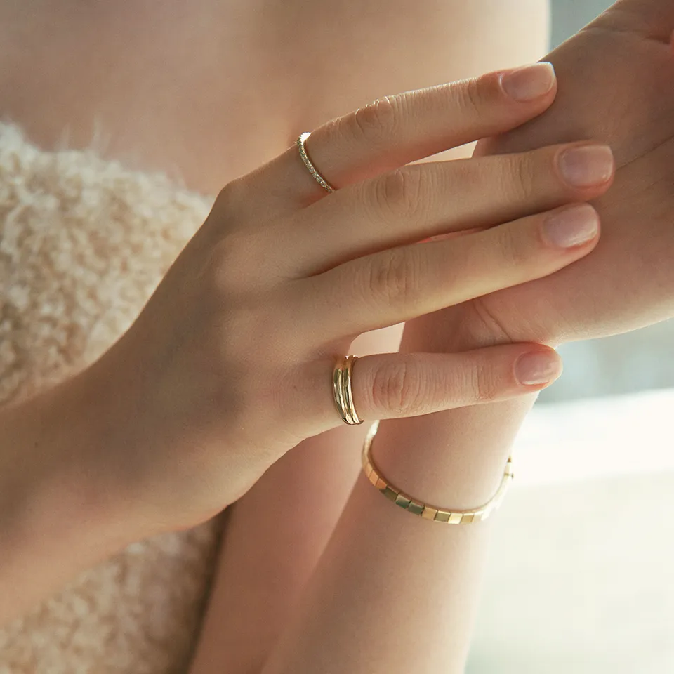 14k 18k 모티브 두줄 반지 - 감도 깊은 취향 셀렉트샵 29CM