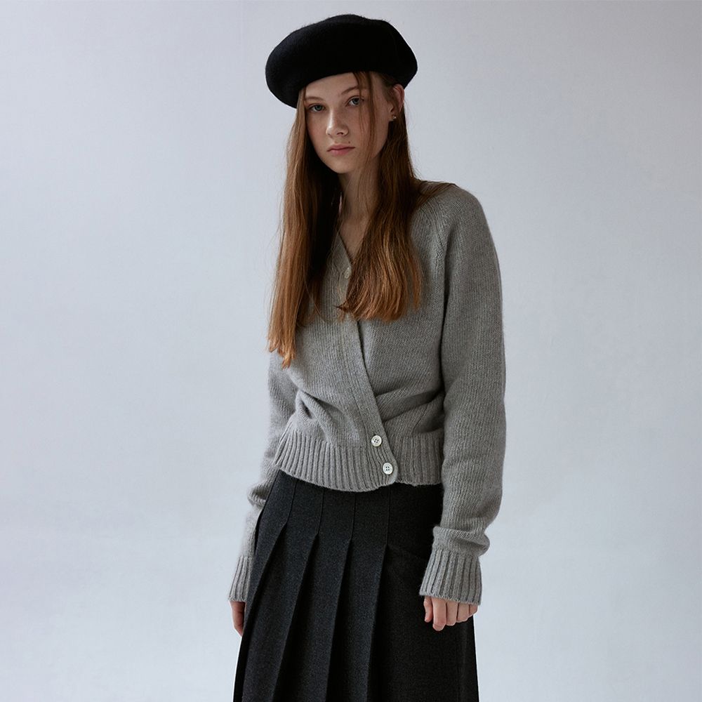 Murmur wrap cardigan (gray) - 감도 깊은 취향 셀렉트샵 29CM