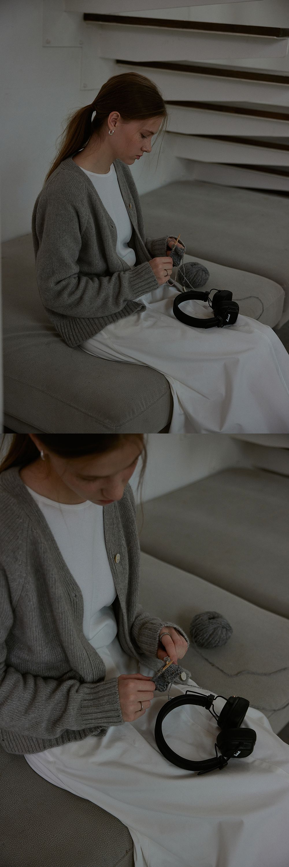 Murmur wrap cardigan (gray) - 감도 깊은 취향 셀렉트샵 29CM