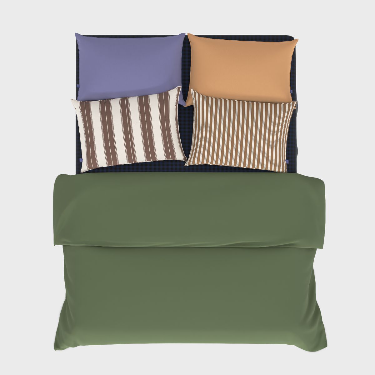 [29CM 단독] 카키&볼드스트라이프 코튼 이불커버세트 SSQ - 감도 깊은 취향 셀렉트샵 29CM