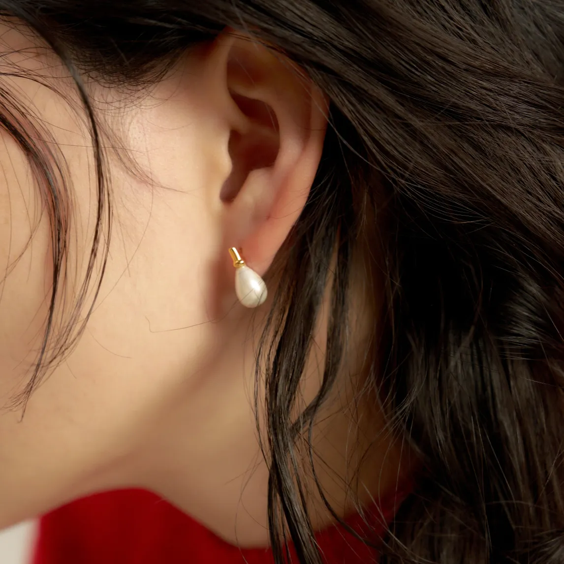 [silver925] pearl tear earring - white - 감도 깊은 취향 셀렉트샵 29CM