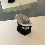 Clam round pouch _ Fur Dark gray Checkerboard - 감도 깊은 취향 셀렉트샵 29CM