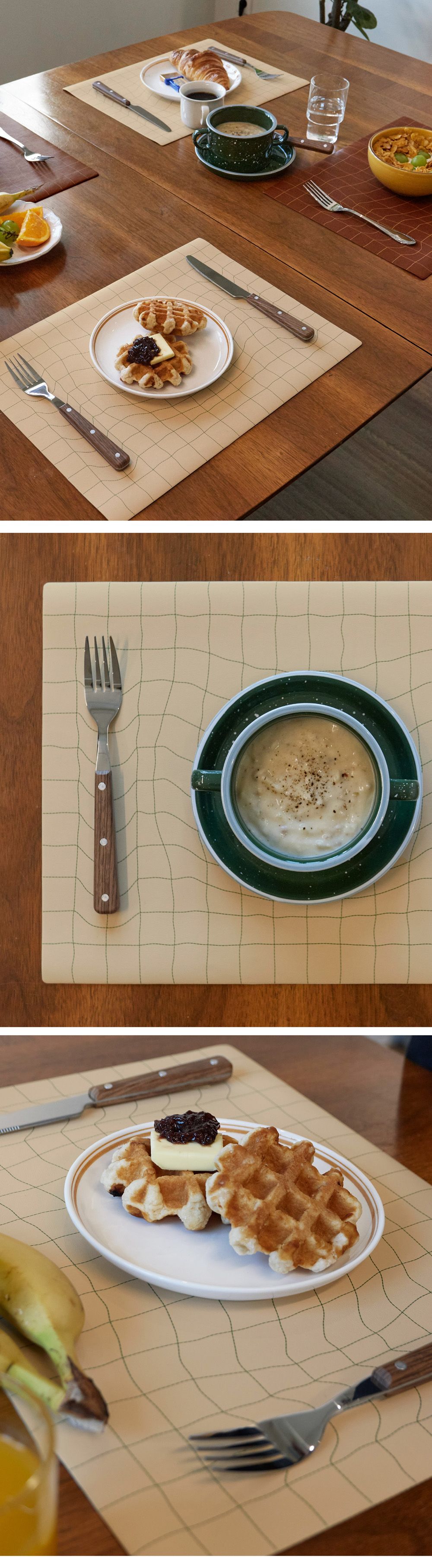 Grid Table Mat (Cream) 그리드 테이블 매트 식탁 매트 (크림) - 감도 깊은 취향 셀렉트샵 29CM