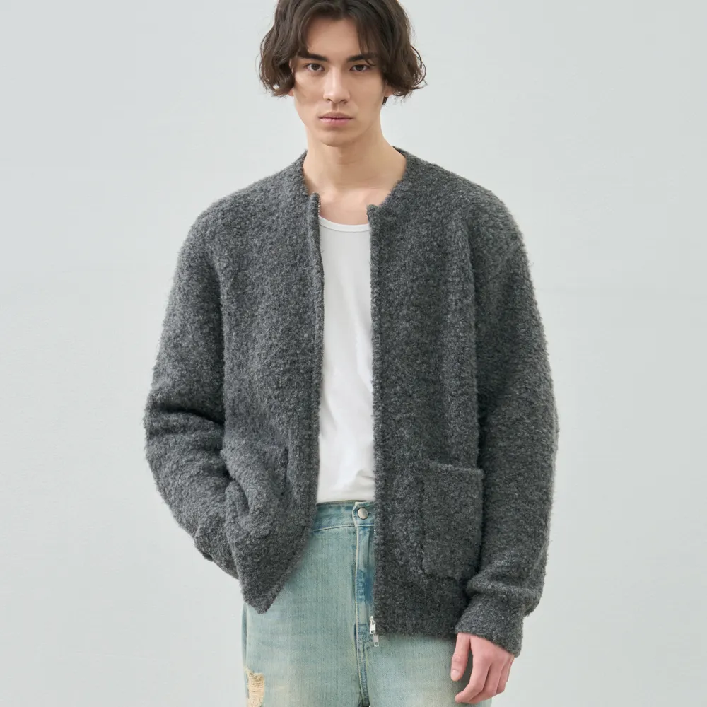 루즈핏 울 부클 니트집업 가디건 [D.GREY] - 감도 깊은 취향 셀렉트샵 29CM