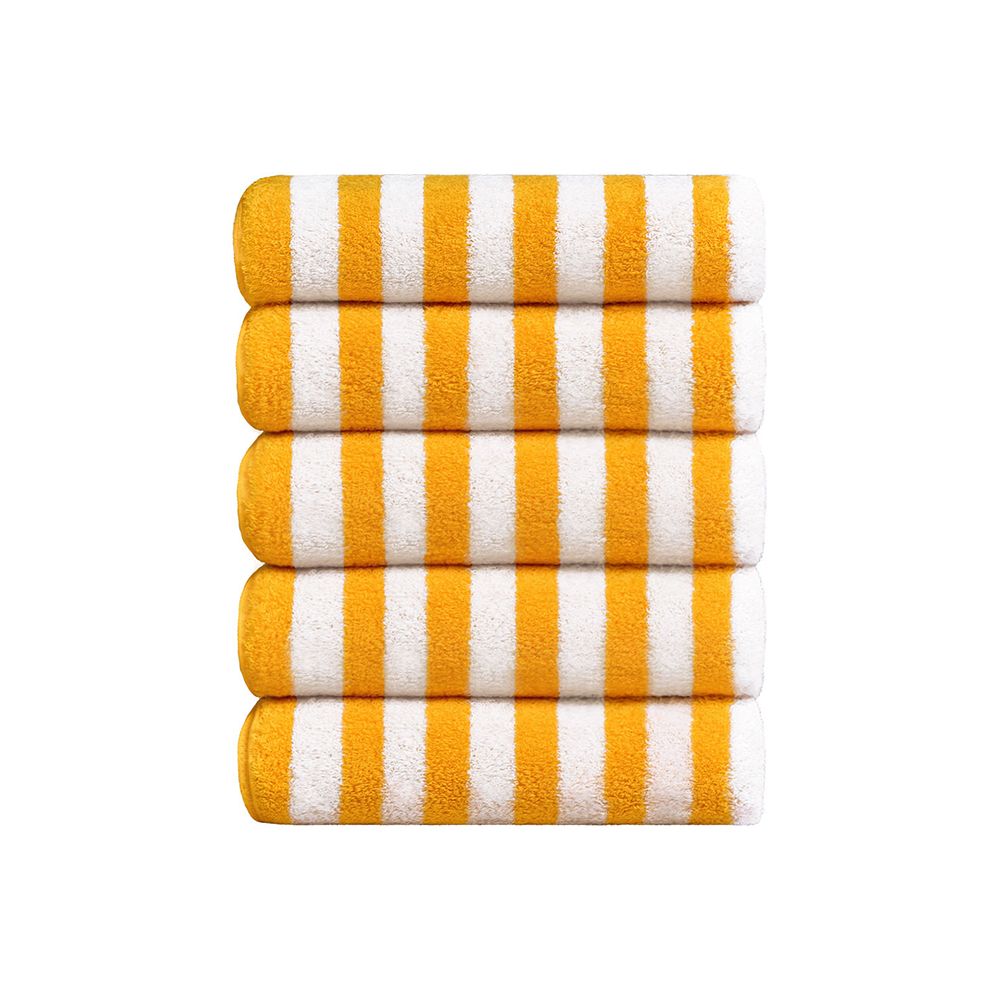 테토 5P 스트라이프 수피마 수건 옐로우 230g - 감도 깊은 취향 셀렉트샵 29CM