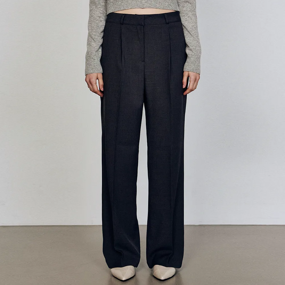 MINIMAL STRAIGHT LINE SLACKS_CHARCOAL - 감도 깊은 취향 셀렉트샵 29CM