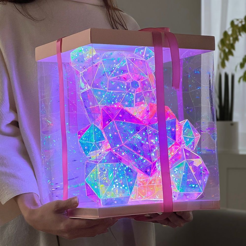 bookaz 홀로그램 프리즘 베어 LED 인테리어 조명 오로라 무드등 집들이 선물 - 감도 깊은 취향 셀렉트샵 29CM