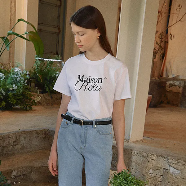 MAISON DE ROLA HALF T-SHIRTS WHITE - 감도 깊은 취향 셀렉트샵 29CM