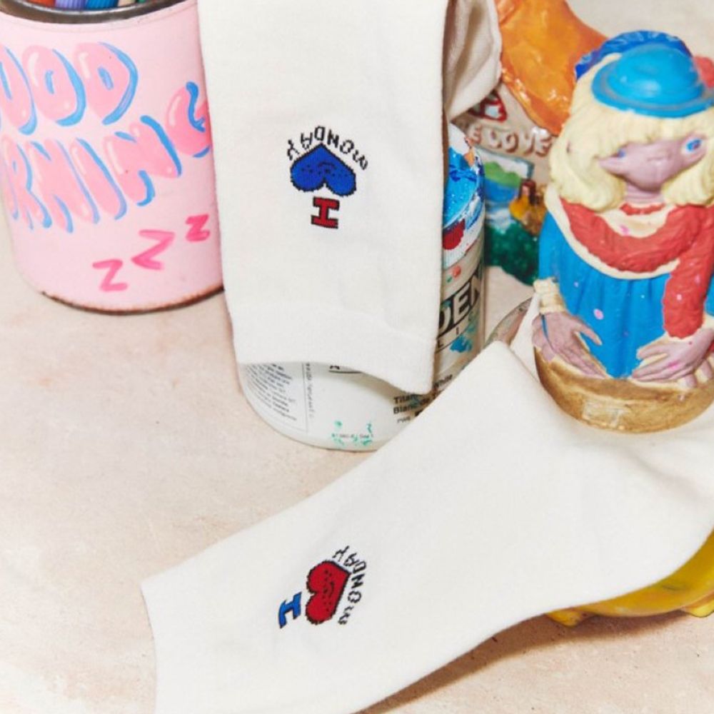 [SLOW MONDAY]MONDAY SOCKS SET 슬로우 먼데이 양말 세트 [2 PCS] - 감도 깊은 취향 셀렉트샵 29CM