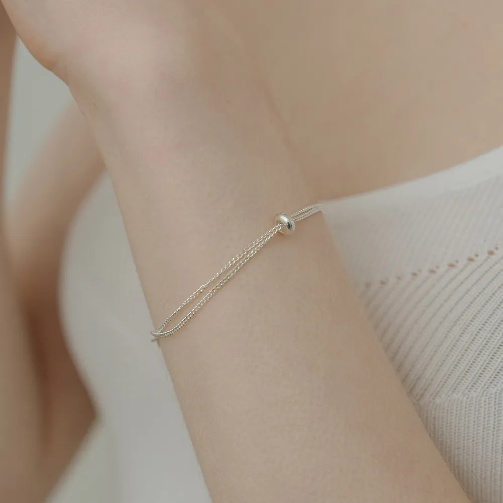[Silver925] WE017 Silver ball layered bracelet - 감도 깊은 취향 셀렉트샵 29CM