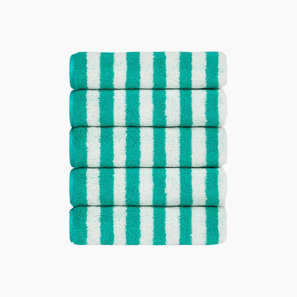 5P 스트라이프 에메랄드 수피마 수건 230g - 감도 깊은 취향 셀렉트샵 29CM