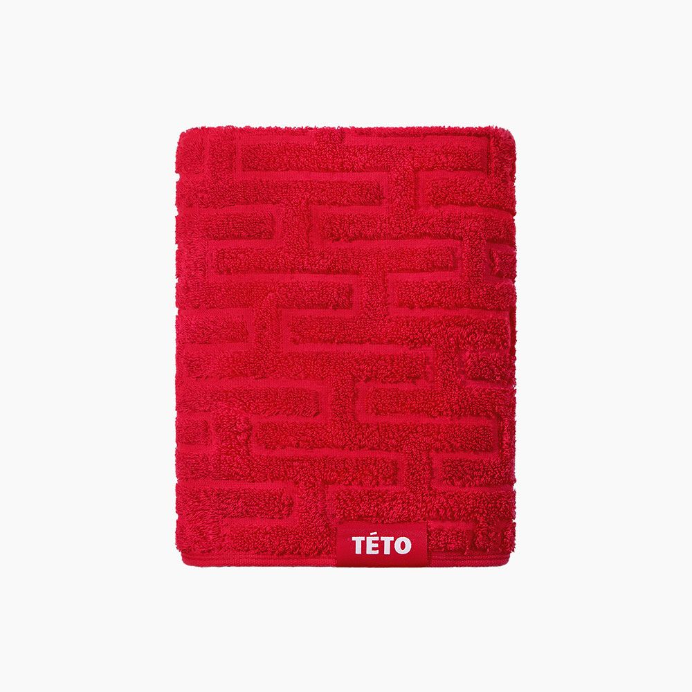 테토 1P 시그니처 수피마 수건 레드 230g - 감도 깊은 취향 셀렉트샵 29CM