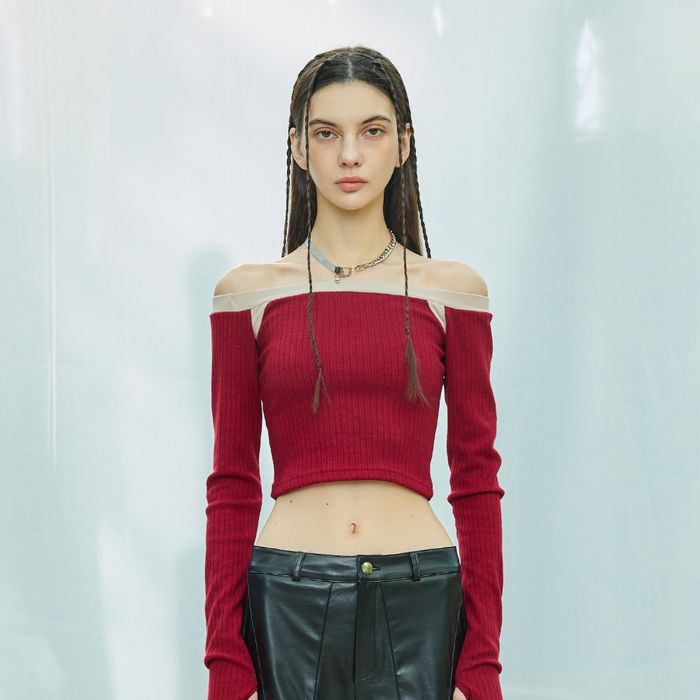 L9 COLOR OFF-SHOULDER TOP(RED) - 감도 깊은 취향 셀렉트샵 29CM