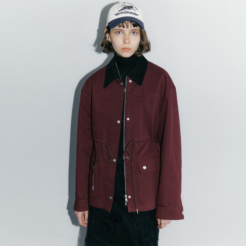 STRING COTTON TWILL FIELD JACKET / BURGUNDY - 감도 깊은 취향 셀렉트샵 29CM
