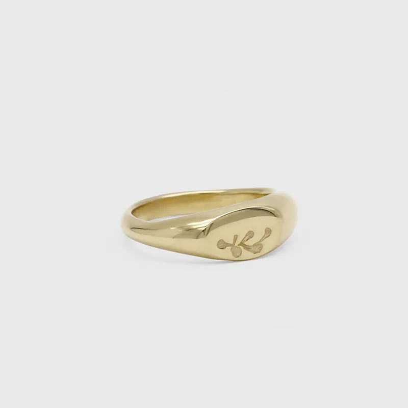 Leaf stamp ring_ R21[Gold] - 감도 깊은 취향 셀렉트샵 29CM