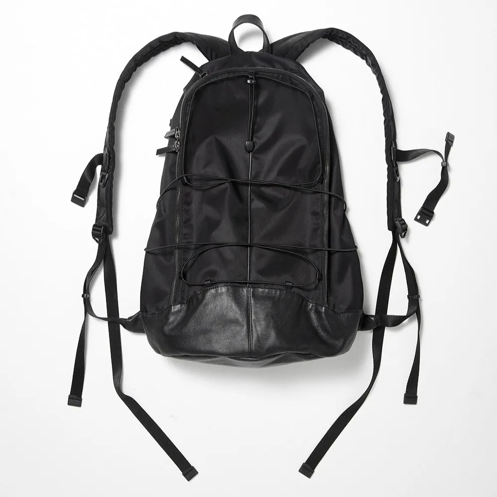 Nylon Leather Backpack Black - 감도 깊은 취향 셀렉트샵 29CM