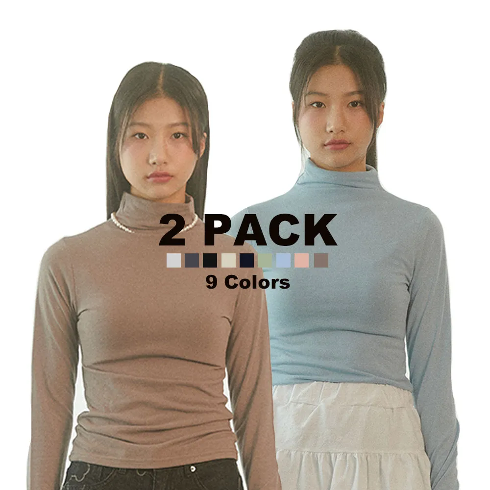 [2PACK] 9컬러_아코 소프트 터틀넥 티셔츠 - 감도 깊은 취향 셀렉트샵 29CM