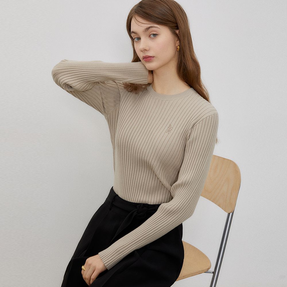 Logo basic long sleeve knit_[4COLOR] - 감도 깊은 취향 셀렉트샵 29CM