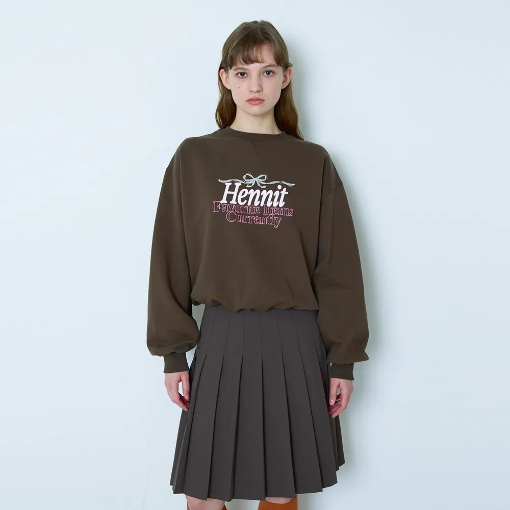 Ribbon Graphic Sweatshirt (Brown) - 감도 깊은 취향 셀렉트샵 29CM