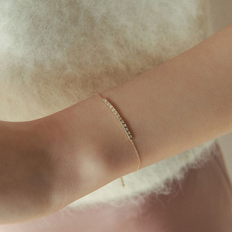 14k 18k 브린 스퀘어 큐빅 스틱 팔찌 - 감도 깊은 취향 셀렉트샵 29CM