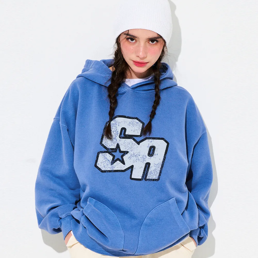 SA PIGMENT SNAP BUTTON HOODIE [BLUE] - 감도 깊은 취향 셀렉트샵 29CM