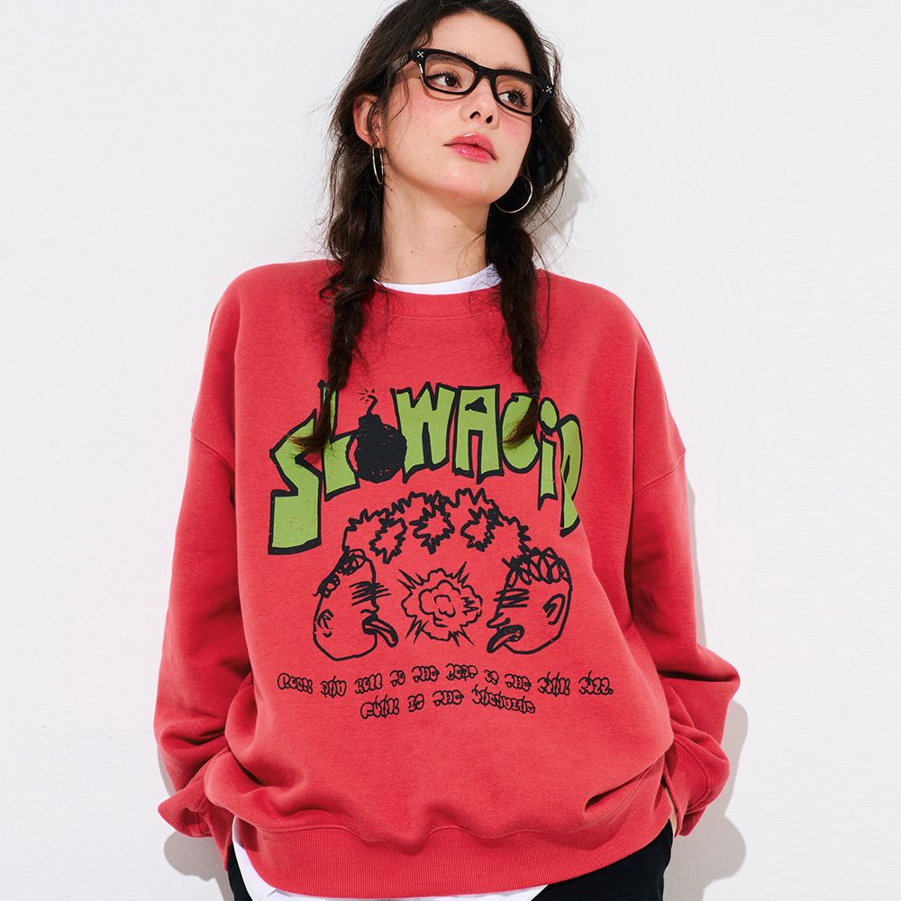 SLOWBOMB SWEATSHIRT [CORAL RED] - 감도 깊은 취향 셀렉트샵 29CM