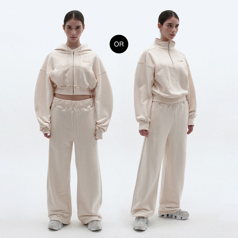 [SET] CROP SWEAT SET UP [IVORY] - 감도 깊은 취향 셀렉트샵 29CM