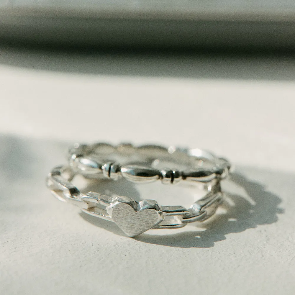 [이주미착용][silver925]vintage flat heart ring - 감도 깊은 취향 셀렉트샵 29CM