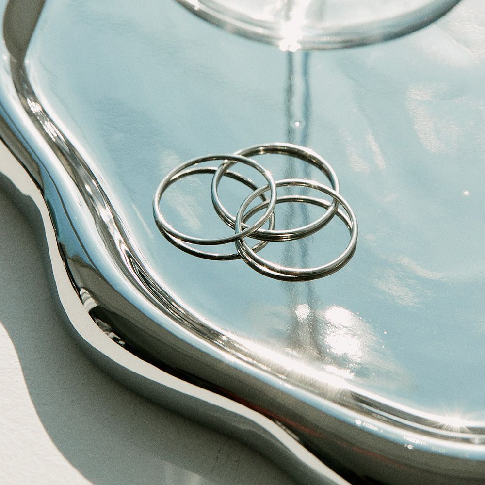 [silver925]3SET layered slim line ring - 감도 깊은 취향 셀렉트샵 29CM