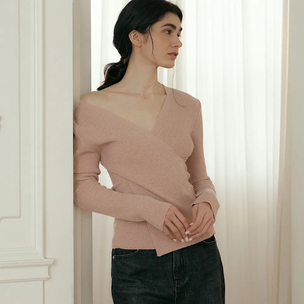 comos 1047 cross V-neck knit (pink) - 감도 깊은 취향 셀렉트샵 29CM