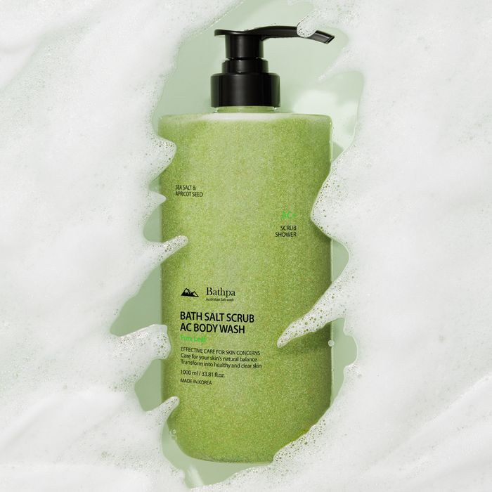바스파 바쓰 솔트 스크럽 에이씨 바디 워시 퓨어 리프 1000ml 감도 깊은 취향 셀렉트샵 29cm