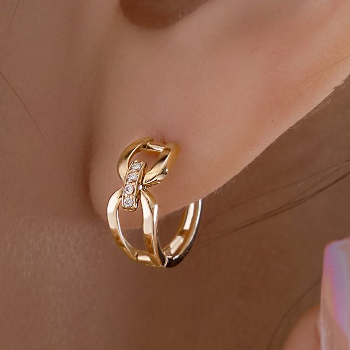 14k post 라펠 원터치 링귀걸이 - 감도 깊은 취향 셀렉트샵 29CM