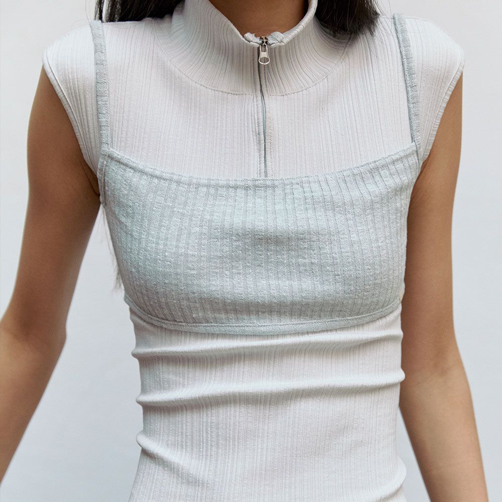 Knitted Strap Sleeveless Top [Gray] - 감도 깊은 취향 셀렉트샵 29CM