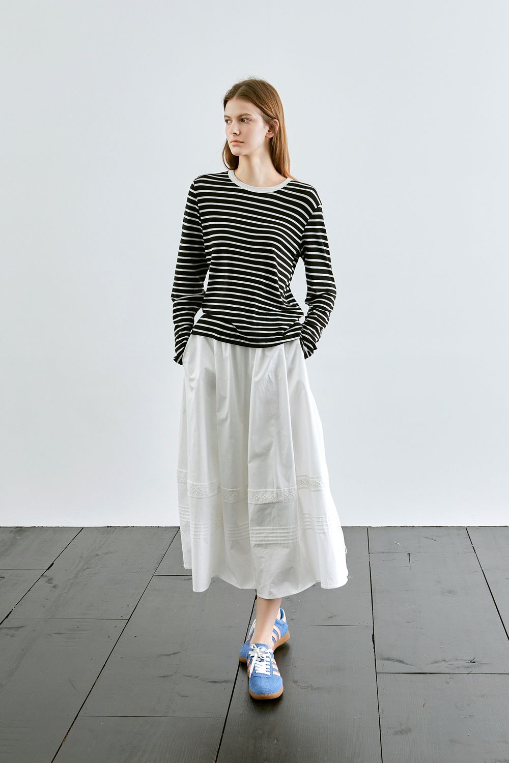 리트 순면 플레어 롱 스커트 치마 봄 레이스 - 감도 깊은 취향 셀렉트샵 29CM