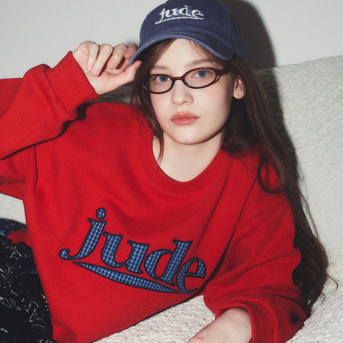 Jude logo patch sweatshirt red - 감도 깊은 취향 셀렉트샵 29CM