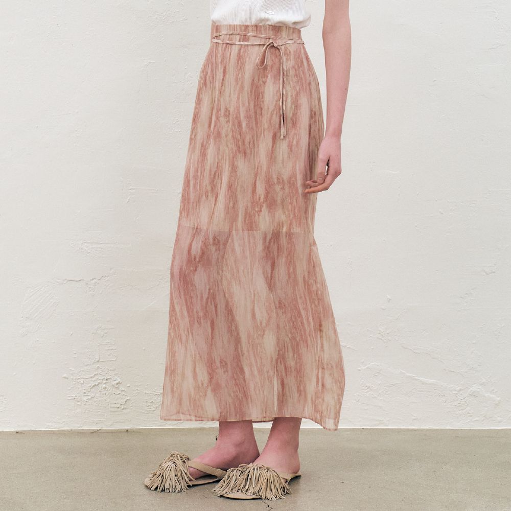 Printed Chiffon Layer Skirt, Pink - 감도 깊은 취향 셀렉트샵 29CM
