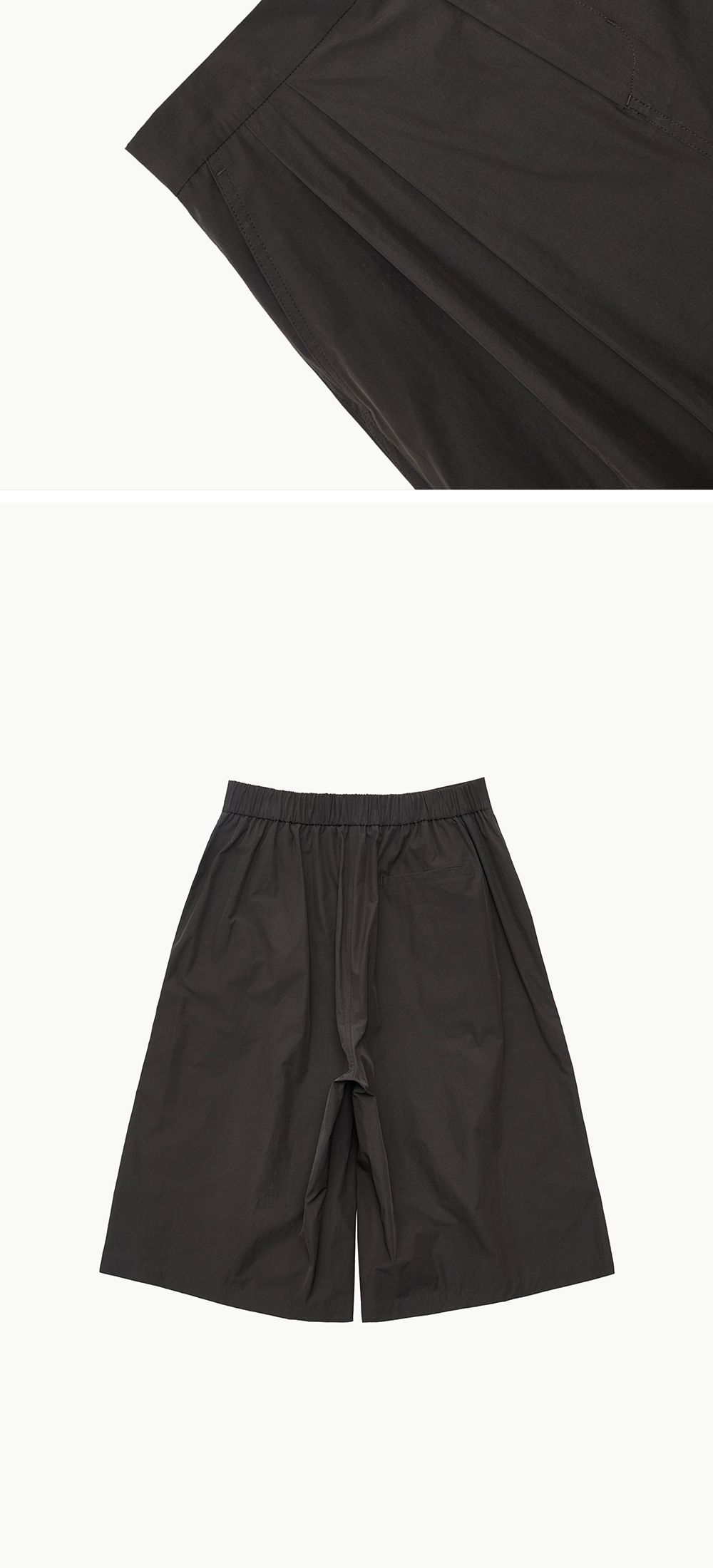 TWO TUCK WIDE SHORTS (CHARCOAL) - 감도 깊은 취향 셀렉트샵 29CM