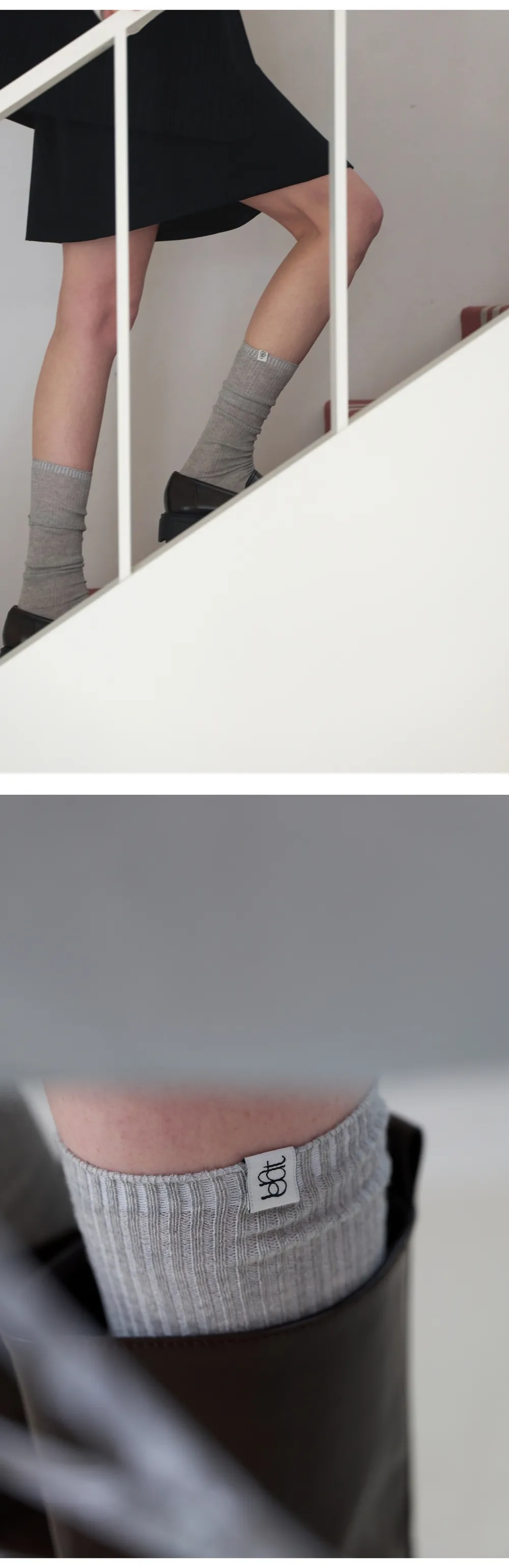 SEE-THROUGH COTTON KNEE SOCKS BLACK - 감도 깊은 취향 셀렉트샵 29CM