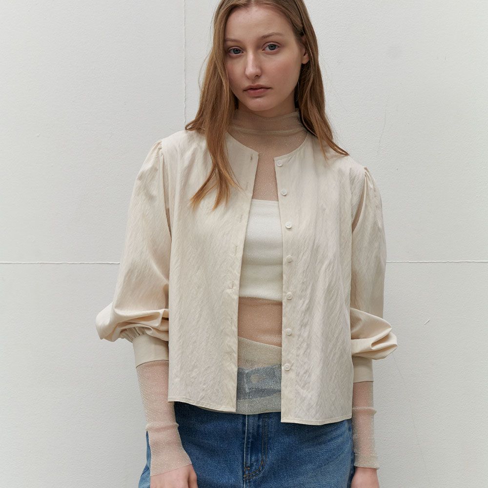 ROUND SHIRRING BLOUSE - BEIGE - 감도 깊은 취향 셀렉트샵 29CM