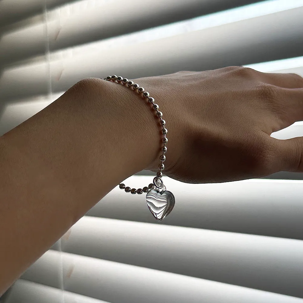 [925silver] Clear heart bracelet - 감도 깊은 취향 셀렉트샵 29CM
