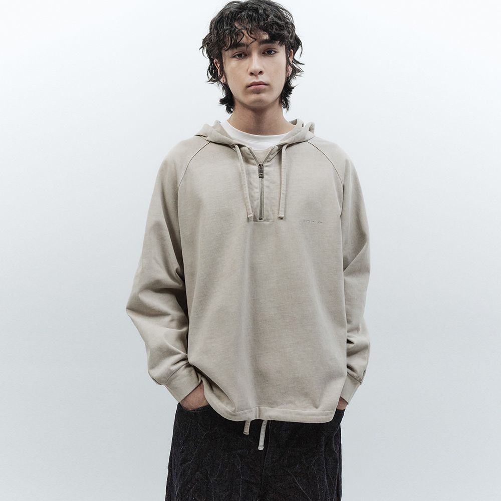 피그먼트 다이드 하프집 후디 SAND GREY - 감도 깊은 취향 셀렉트샵 29CM
