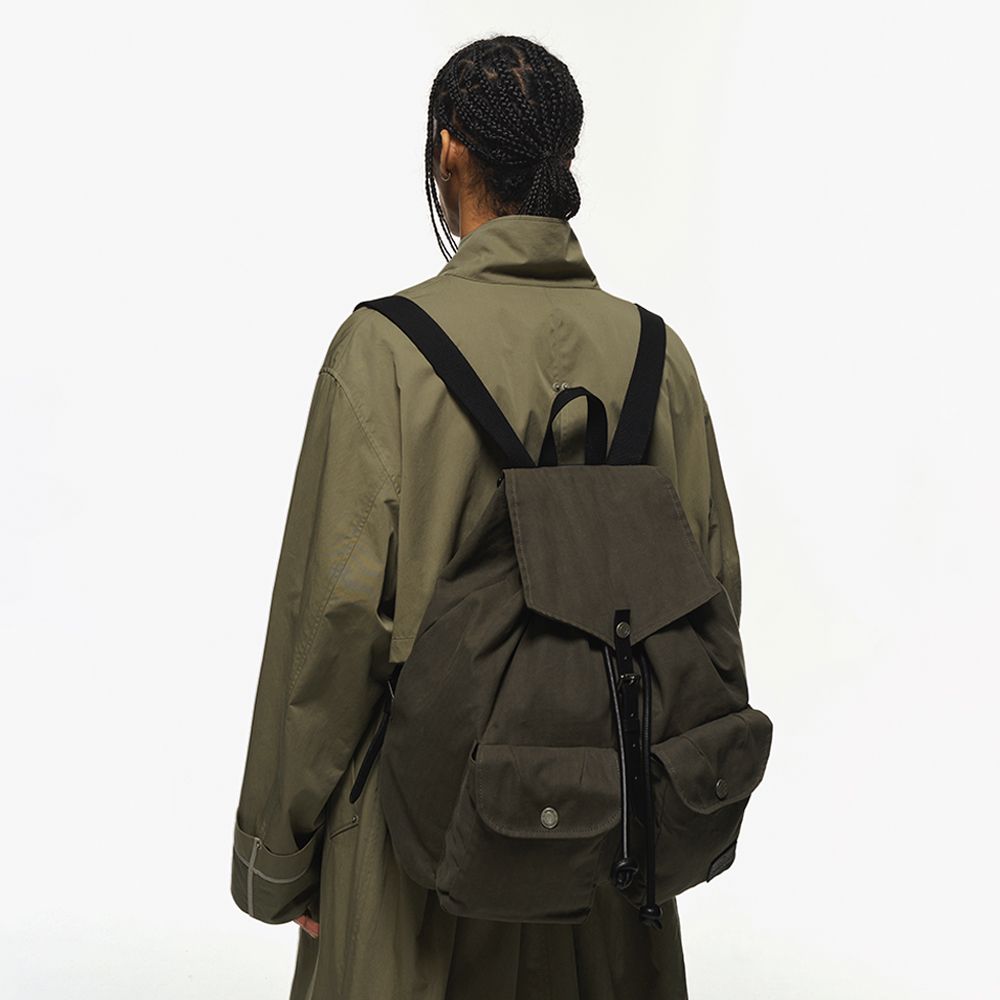 Heavy cotton oversized backpack_Khaki - 감도 깊은 취향 셀렉트샵 29CM