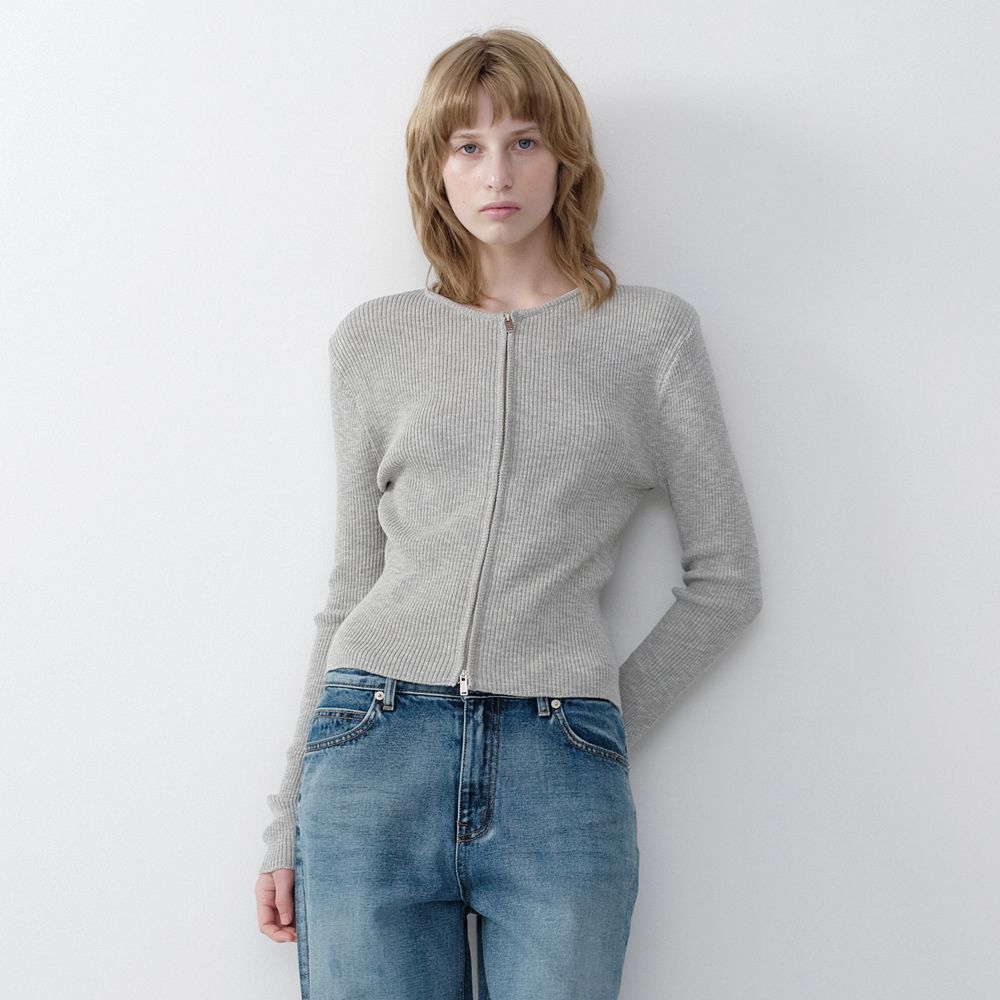 Two way zip-up rib cardigan_3colors - 감도 깊은 취향 셀렉트샵 29CM