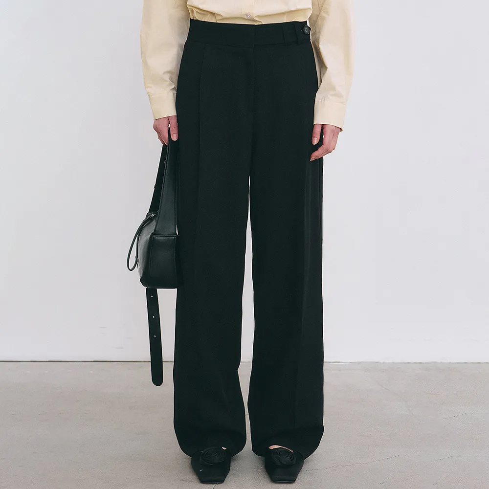 MINIMAL CLASSIC PINTUCK SLACKS_BLACK - 감도 깊은 취향 셀렉트샵 29CM