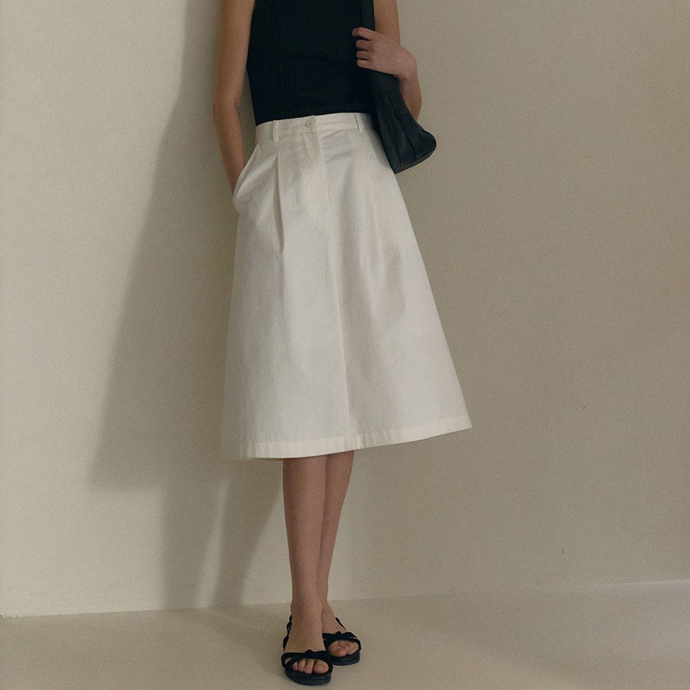 [2차] Kline Pintuck Skirt (White) - 감도 깊은 취향 셀렉트샵 29CM