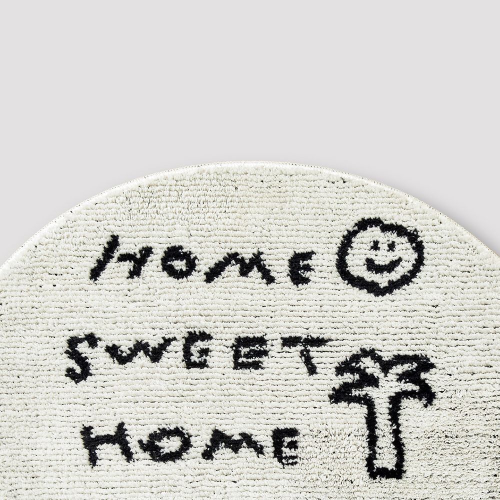 RUG HOME SWEET HOME IVORY HALF CIRCLE - 감도 깊은 취향 셀렉트샵 29CM