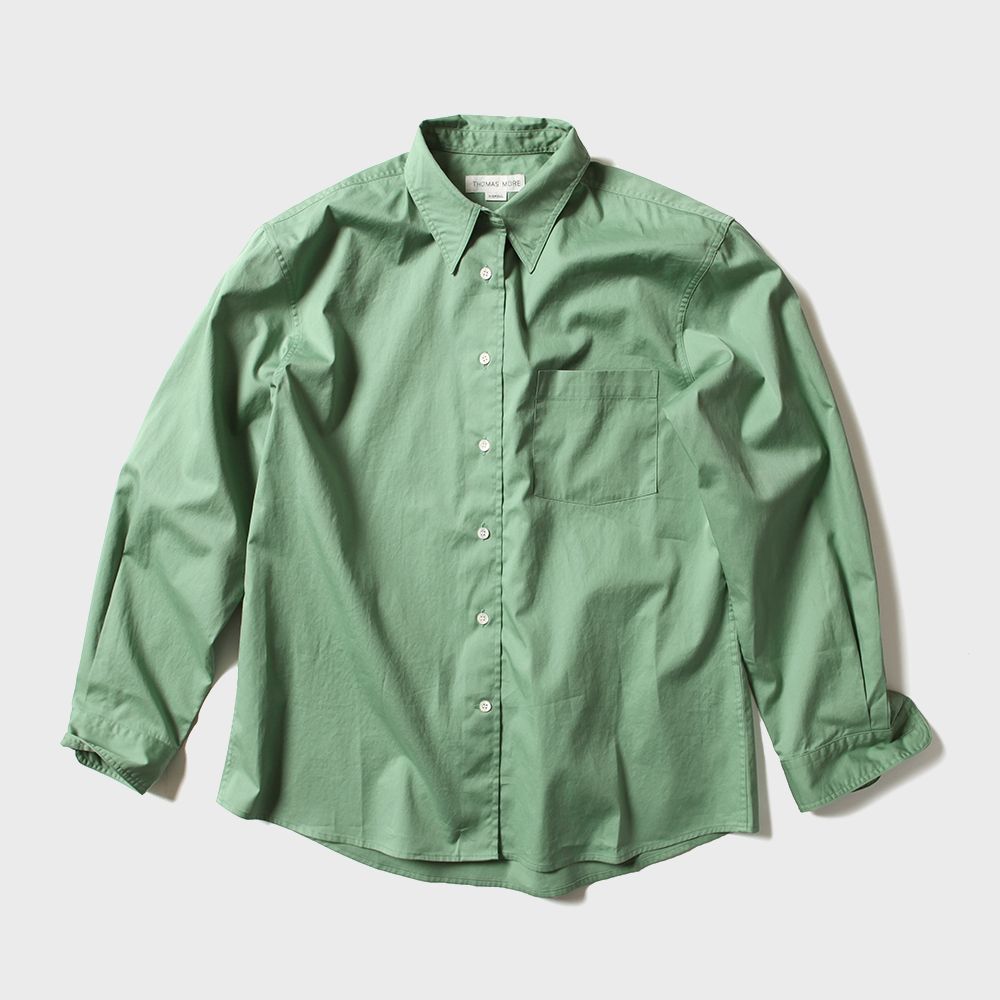 TE1-SH01 피마 트윌 셔츠-보틀그린 - 감도 깊은 취향 셀렉트샵 29CM