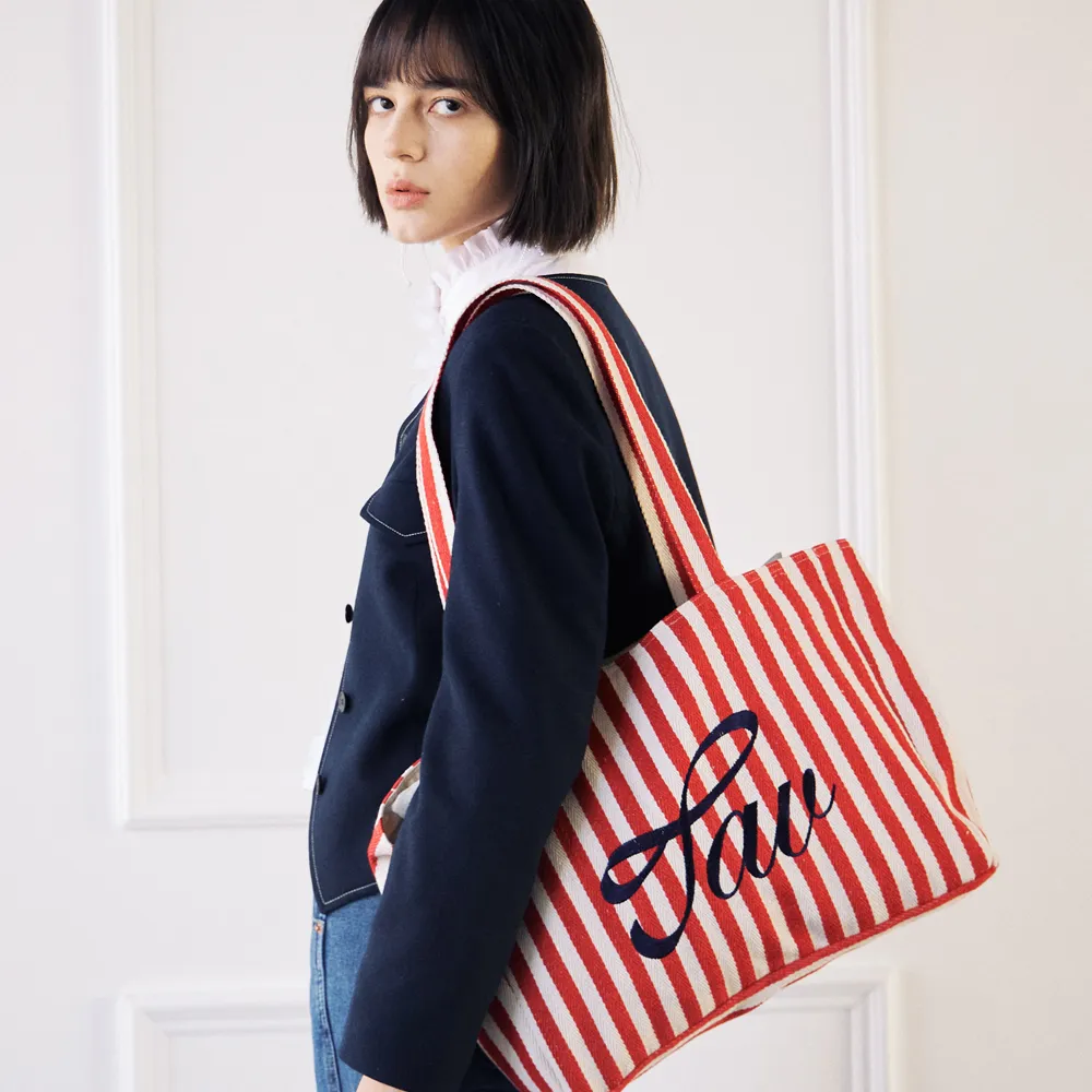 TAV Signature Stripe Big Bag- Red - 감도 깊은 취향 셀렉트샵 29CM