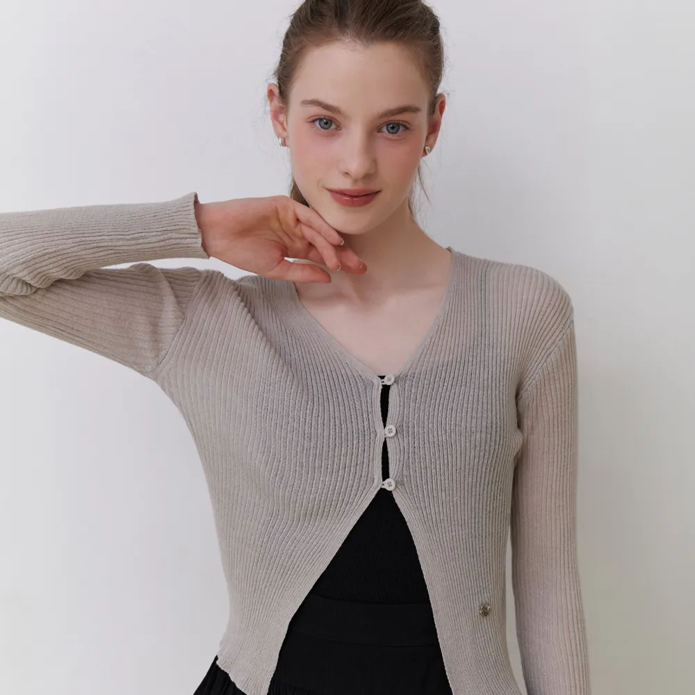 Linen 3 button cardigan (gray) - 감도 깊은 취향 셀렉트샵 29CM
