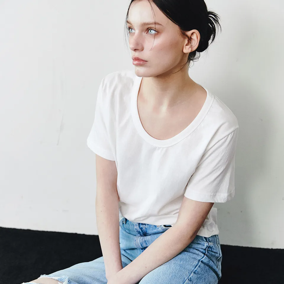 AS BASIC U NECK T [WHITE] - 감도 깊은 취향 셀렉트샵 29CM